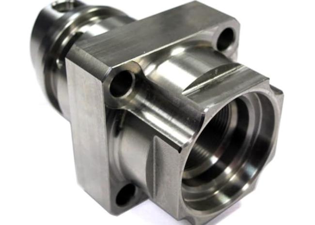 Precision CNC machined part showing detailed surface finish