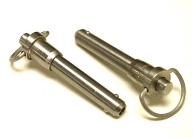 Brass plating quick release pins with red and blue heads