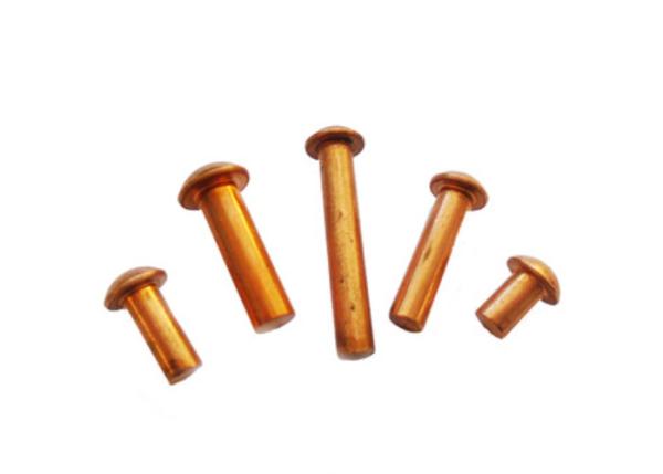 Quality Carbon Steel round head solid rivet 7/8 1 3/16 Customized Copper plating solid for sale