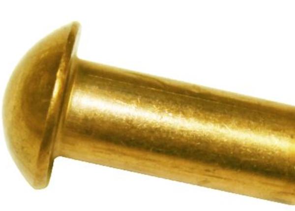 Quality Carbon Steel round head solid rivet 7/16 1/2 Customized brass finishing solid for sale