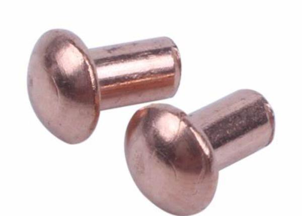Quality Brass Copper Round head solid rivet 7/16 1/2 Customized Yellow Gold solid rivets for sale