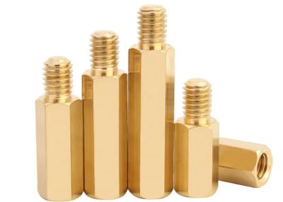 M6 M10 BrassH80 C83600 C69300 C69400 Homem e Mulher Hex Head Standoff Gold Plating Standoff