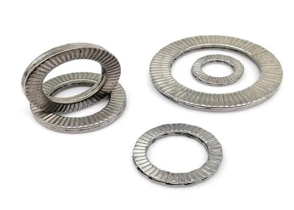 Quality M8 M10 SS316 316L A2 70 Stainless Steel Plain Double Fold Self Locking Washer for sale
