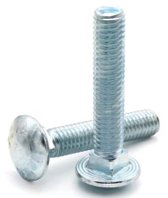 Cina M12 M16 Acciaio al carbonio Carrozzeria placcata in zinco bullone testa fungo collo quadrato DIN603 in vendita