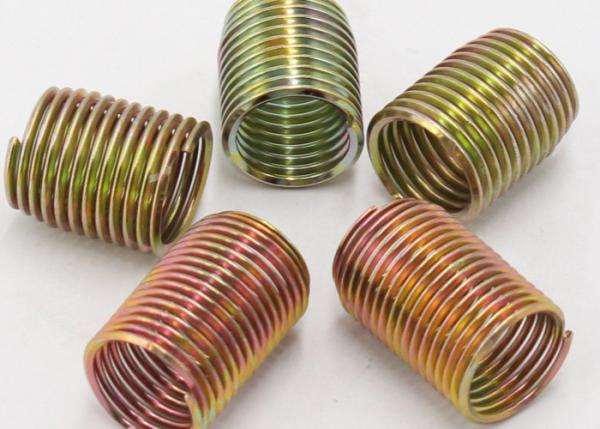 Quality Yellow Carbon steel Wire Thread Insert Customized Anodizing Gold finishing M6 M8 for sale