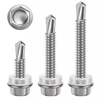 중국 스테인리스 스틸 ASME AISI SS400 SUS410 헥스 플랜지 헤드 셀프 붓 스ikulu DIN7504 판매용