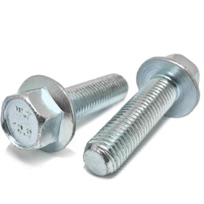 Cina M10 M12 M16 Acciaio galvanizzato Flancia a testa esagonale bullone nickel plating dentellato DIN6921 in vendita