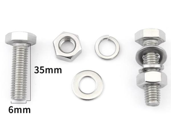 Quality M20 M22 Stainless Steel Hex Metal Bolt metal Nut Washer Full Thread DIN931 for sale