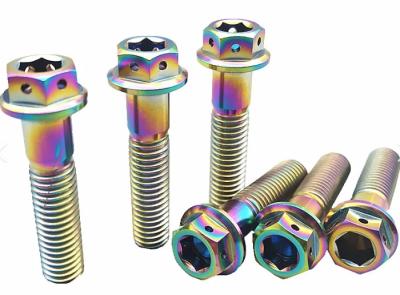 China M8 M6 Metal Hex Flange Cerrojo Oro Anodizado Platado de Aluminio 6061 colores personalizados en venta