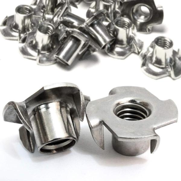 Quality DIN Standard M5 M64 A2 A4 Claw 4 Prong Furniture Tee Metal Nut Stainless Steel Ss304 316 316l Metric Measurement System for sale