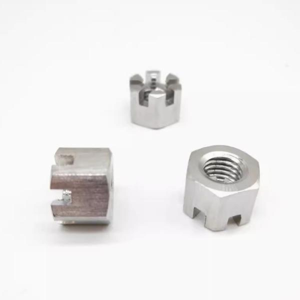 Quality M12 M18 Stainless Steel SUS304 SUS316 Hex Thin Slotted Nut Castle Nut A2 A4 for sale