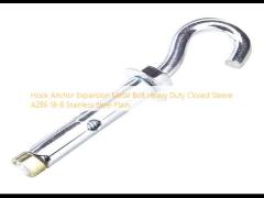 Hook Anker Erweiterung Metallbolze Schwerlast geschlossener Hülse A286 18-8 Edelstahl Plain