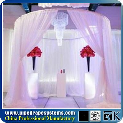 China round pipe and drape adjustable round pipe with chiffon for wedding for sale