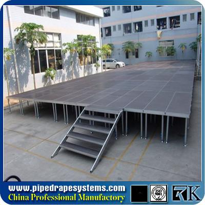 China Aluminum Simple Event Stage Outdoor Concert Stage manufacturer with adjustable legs for sale