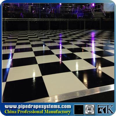 China Rk hot sale whithe and black bedroom portable wooden dance floors for indoor wedding for sale