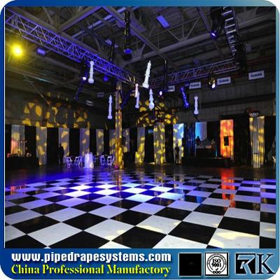 China Anti-slip Customized easy locking wooden white and black dance floor in Shenzhen for sale