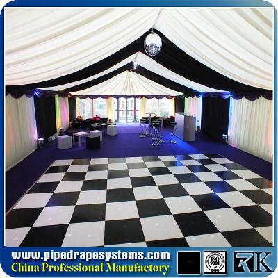 China Anti-slip white and black wooden dance floor on glass for sale in China for sale