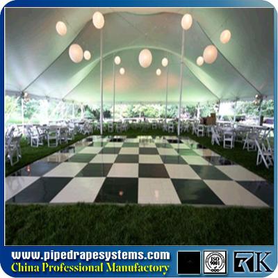 China Polished black and white plywood dance floor used in exhibition for sale
