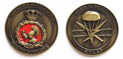 China 40mm diameter 3-d Double-sided zinc alloy COIN with antique brass finish for sale