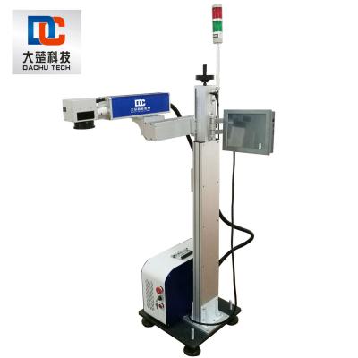 China Portable 20W Fiber Laser Marking Machine Laser Printing Online for PE Plastic Pipeline 101 for sale