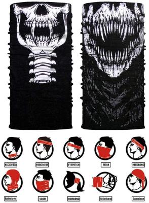 Cina Stampa di scheletro elastica Art Winter Seamless Neck Gaiter in vendita