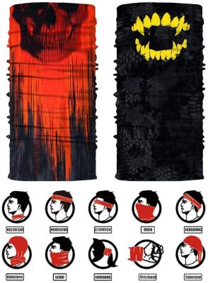 Cina Stampa di scheletro elastica Art Winter Seamless Neck Gaiter in vendita