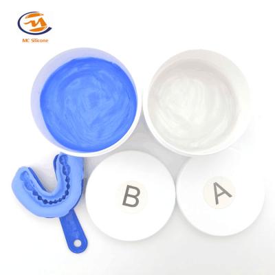 China Non Toxic 1:1 Mix Ratio Fast Set Two Part Silicone Mold Putty For Dental Impression Use for sale