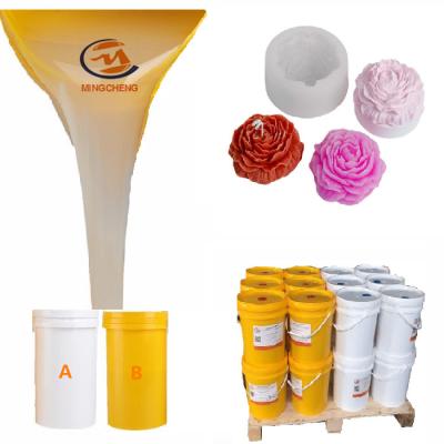 China Relación translúcida 1: 1 Cura de platino RTV2 caucho de moldeo de silicona líquida para velas en venta