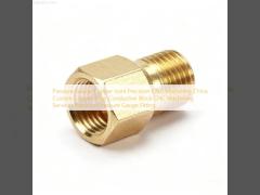 Pressure Gauge Copper Joint Precision CNC Machining China Custom Copper Alloy Conductive Block CNC Machining Services Precision Pressure Gauge Fitting
