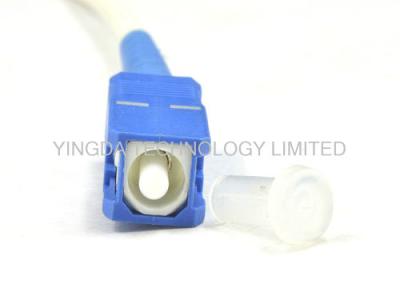 China FTTH Flat SC - SC Patch Cord Single Mode Fibre Patch Leads Simplex 1m White G657A1 for sale