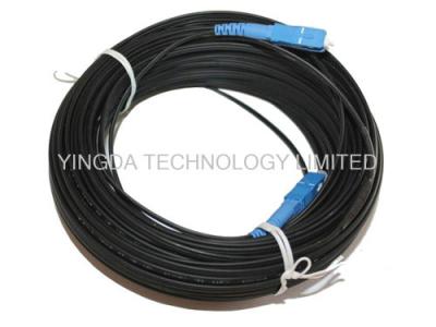 China SC / UPC 200 Meters Fiber Optic Patch Cord FRP Square FTTH Drop Fiber Optic Jumper for sale
