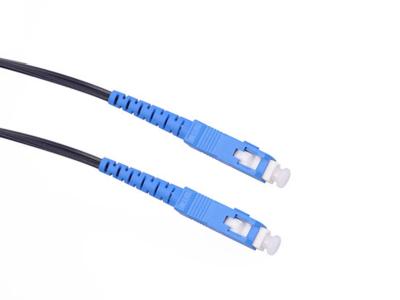 China FTTH Figure 8 Flat Drop Cable Fiber Optical Patch Cord SC Connector 200M Black 2.0*3.0mm for sale