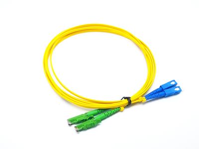China E2000 APC to SC UPC Fiber Optic Patch Cord  Singlemode Simplex 1.8mm LSZH Riser Cable for sale