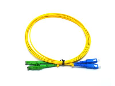 China E2000 APC to SC UPC Fiber Optic Patch Cord  Singlemode Simplex 1.8mm LSZH Riser Cable for sale