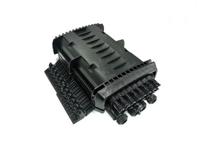 China IP68 16Ports Fiber Cable Joint Box , Black PP Fiber Optic Enclosures Outdoor for sale