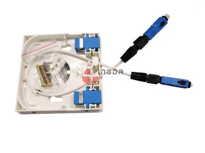 중국 나사 정면 케이블 출구 출구를 가진 건물 벽 설치에 있는 FTTH 소켓 패널 판매용