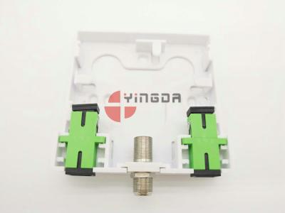 중국 SC 섬유 접합기 광섬유 끝 상자 백색 아BS FTTH 벽 산을 위한 2개의 항구 소켓 패널 판매용