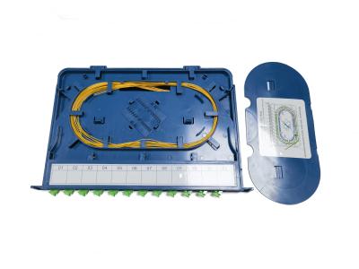 China 19'' Fiber Optic Patch Panel Max Capacity 144 Fiber SC LC FC ST Connector Rack Mount With Integrated Splice Tray 12 Port for sale