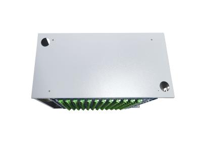 China 19'' Fiber Optic Patch Panel Max Capacity 144 Fiber SC LC FC ST Connector Rack Mount With Integrated Splice Tray 12 Port for sale