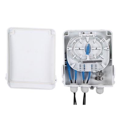 China Caixa de divisão de fibra óptica FDB0208D com suportador de adaptador 8SC e 8 adaptadores SC/APC para distribuição for sale