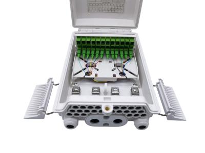 중국 24 포트 SC 외관 벽 또는 폴 마운트 광섬유 종료 상자 IP65 하얀 야외 환경에서 케이블 관리를 위해 판매용