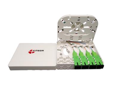 중국 광섬유 종료 상자 4Cores DIN 철도 PTO와 함께 광섬유 융합 저장을위한 큰 공간을 가진 판매용