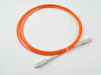 China SC -SC Multimode Fiber Optic Patch Cord  50 (125)um Duplex 2.0mm With Beige Clip for sale