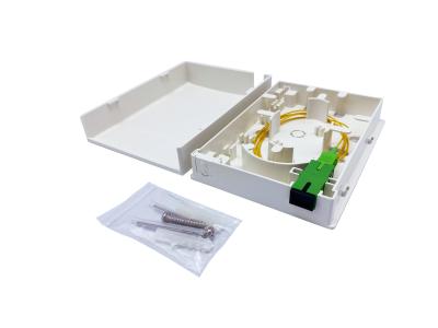 China 1 Core Optical Socket Termination Box ABS Fiber To The Home Wall Installation With SC adapter for sale