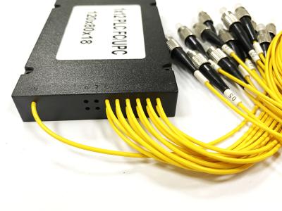 China High Quality FTTH 1x12  FC Connector Fiber Optical Box Distributor ABS Box PLC Splitter For Rack Patch Panel for sale