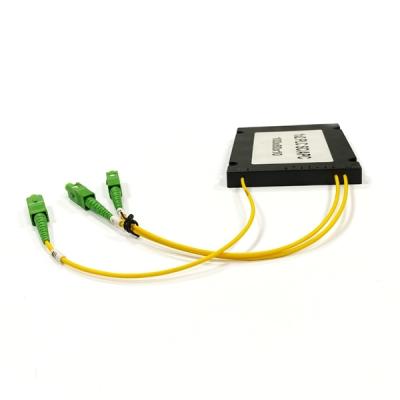 China Single Mode FTTH Fiber Optic Splitter 1X2 1X4 1X8 with ABS Box 2.0mm for FTTA Optical Fibers Equipment Use in FTTH for sale