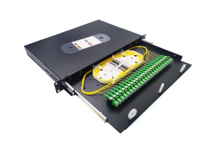 China 19”24 Port SC Metal Drawer Sliding ODF Fiber Optic Patch Panel for sale