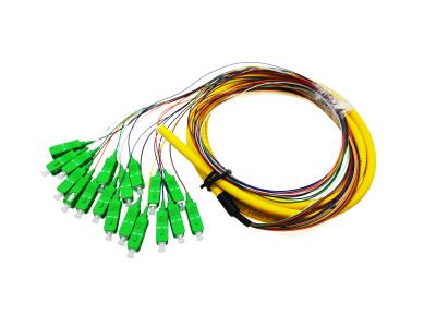 China 18 Colors Fiber Optic Pigtail 3Mts Fanout Tight Buffer SC G657A1 LSZH 0.9mm for sale