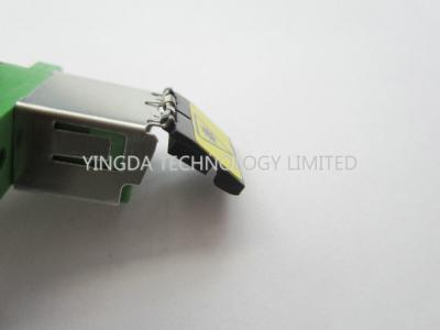 China Adaptador óptico da fibra do SC APC do obturador do metal complacente simples do auto com ANSI Bellcore à venda