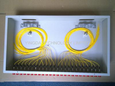 China 2U Rack Patch Panel Metal FC ST , 48 Ports Fiber Optic Patch Panel 19” ODF Fully Load for sale